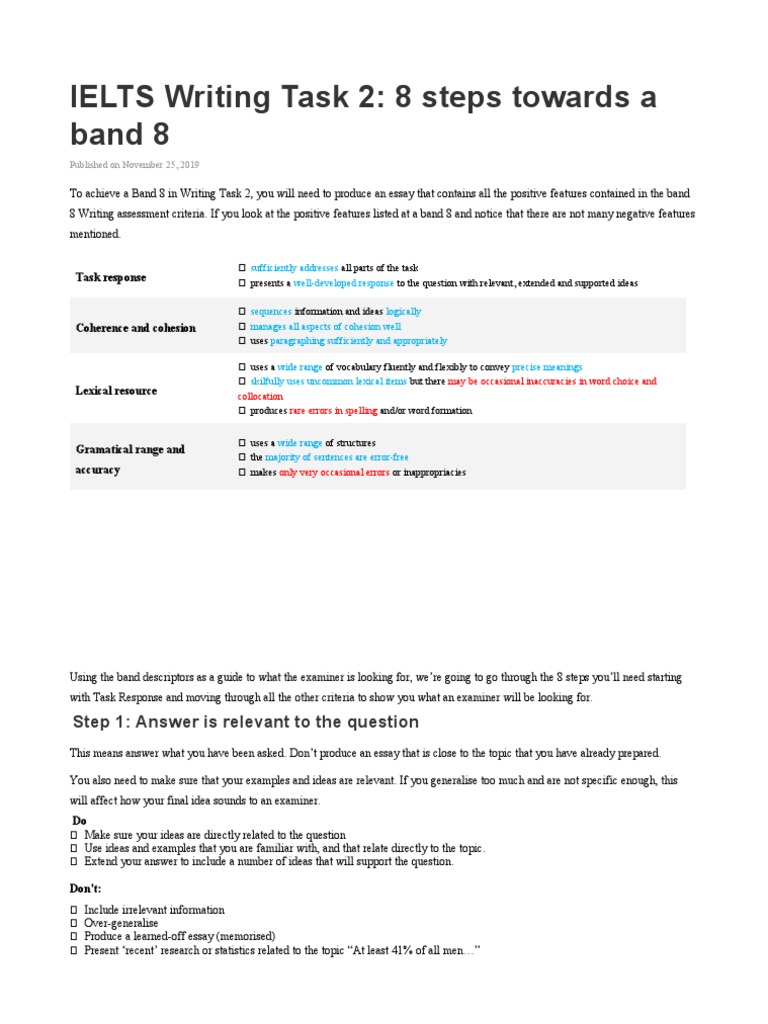 IELTS Writing Task 2 | PDF | Paragraph | Essays