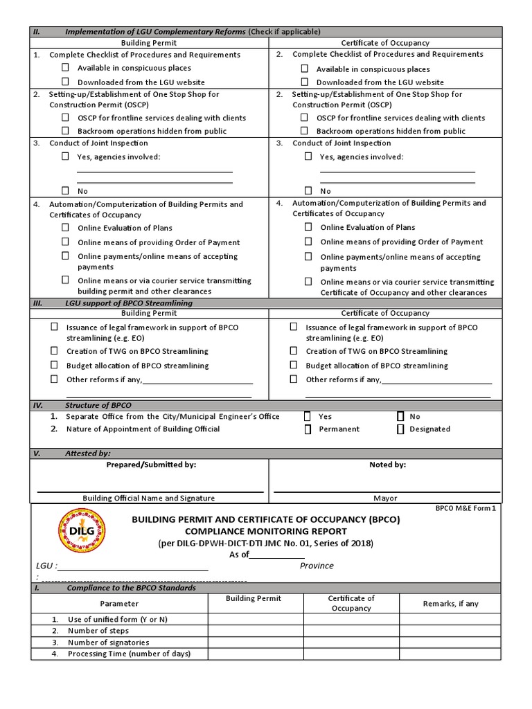 BPCO M&E Form 1 | PDF | Automation