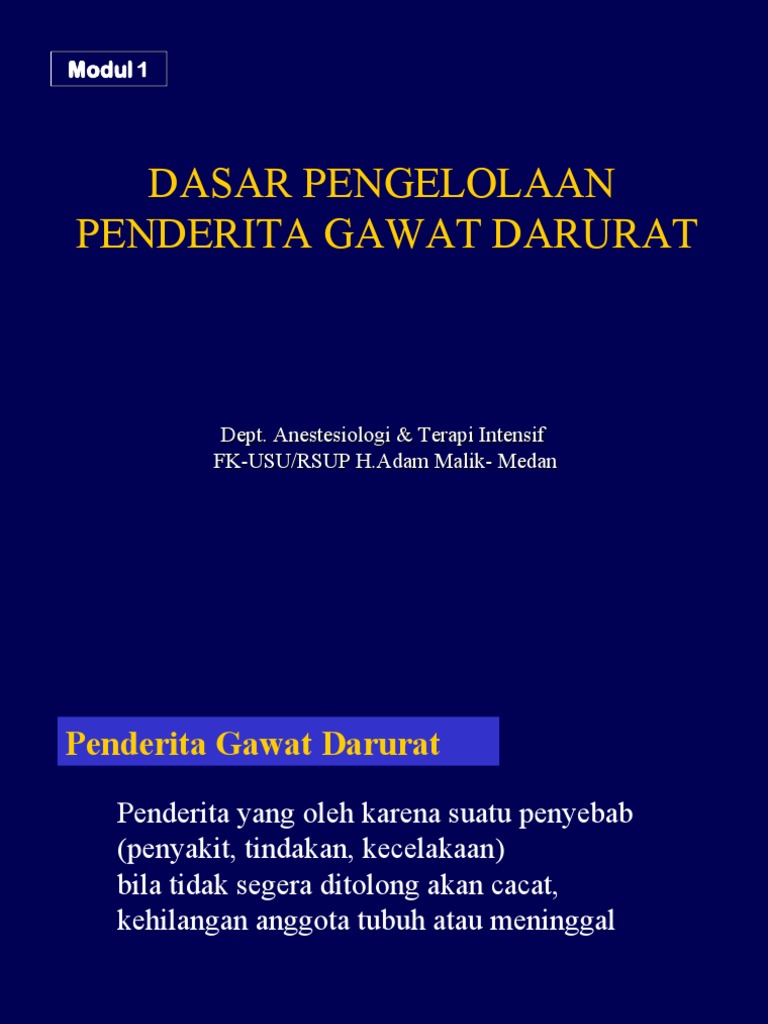 II. Modul 1 - Dasar PPGD | PDF | Health Care | Clinical Medicine