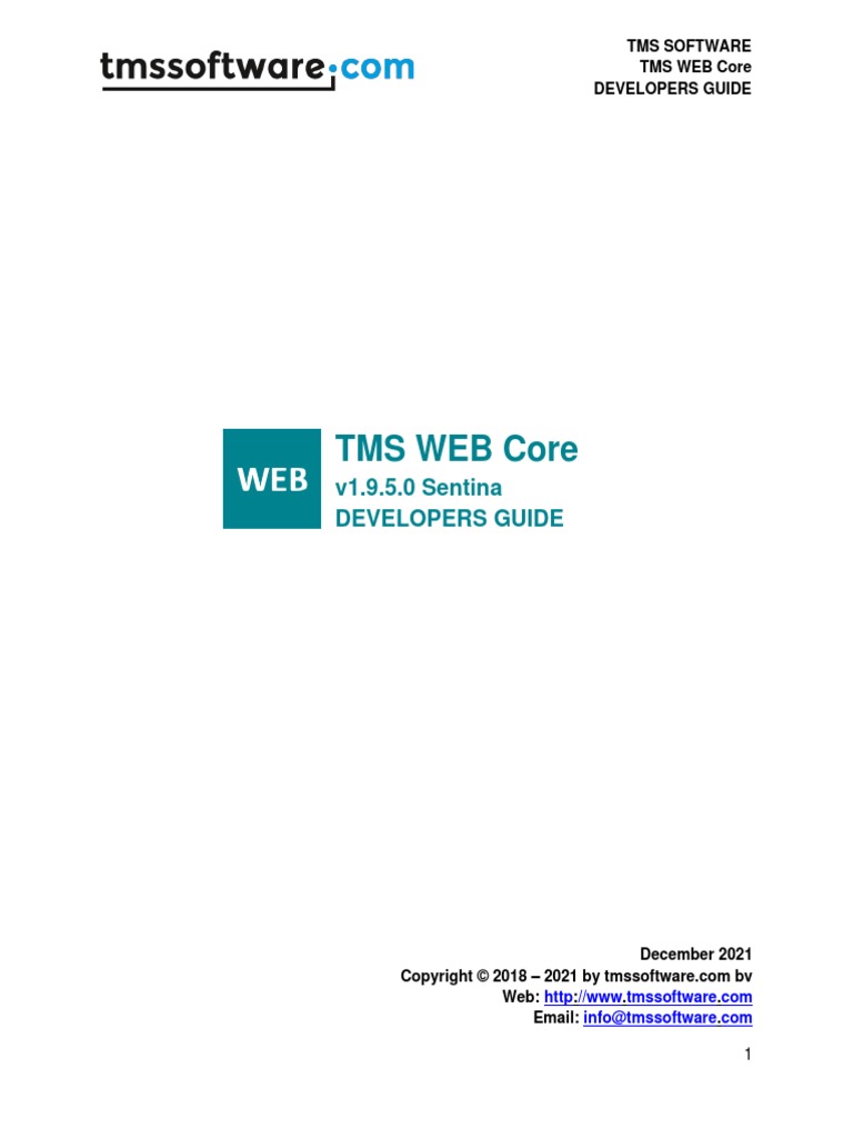 Tms Web Core: v1.9.5.0 Sentina Developers Guide | PDF | Html Element ...