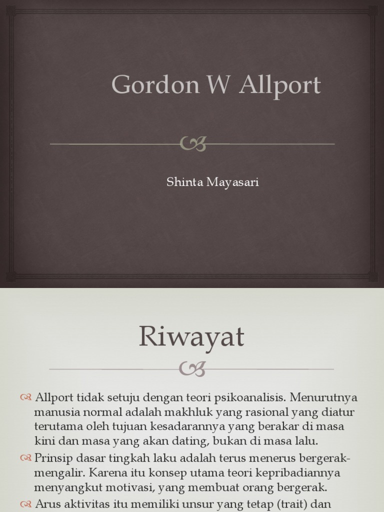 Gordon W Allport | PDF