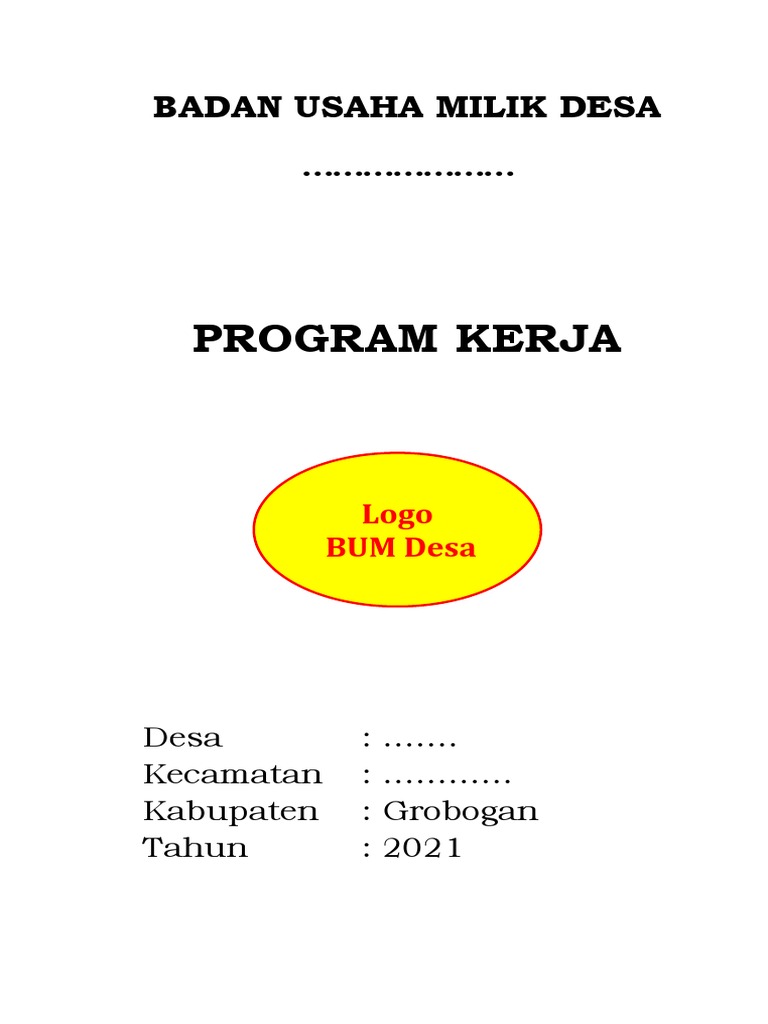 Contoh Program Kerja BUMDesa | PDF