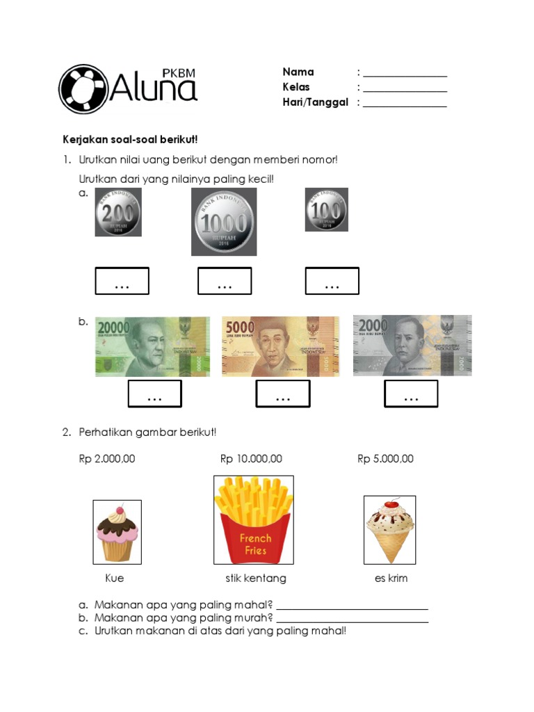 Worksheet MTK TGL 14 Januari 2021 | PDF