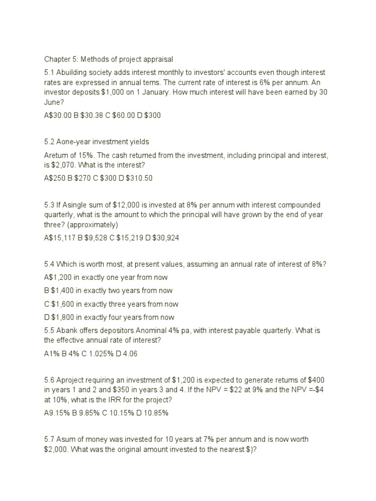 Exercise Chapter 5: Management Accouting Acca2 | PDF | Internal Rate Of ... Exercise Chapter 5: Management Accouting Acca2 | PDF | Internal Rate Of ...