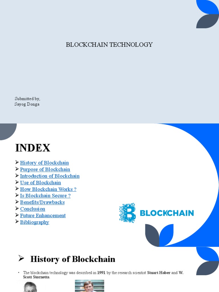 Blockchain Technology: Submitted By, Sayog Donga | PDF | Computing ...