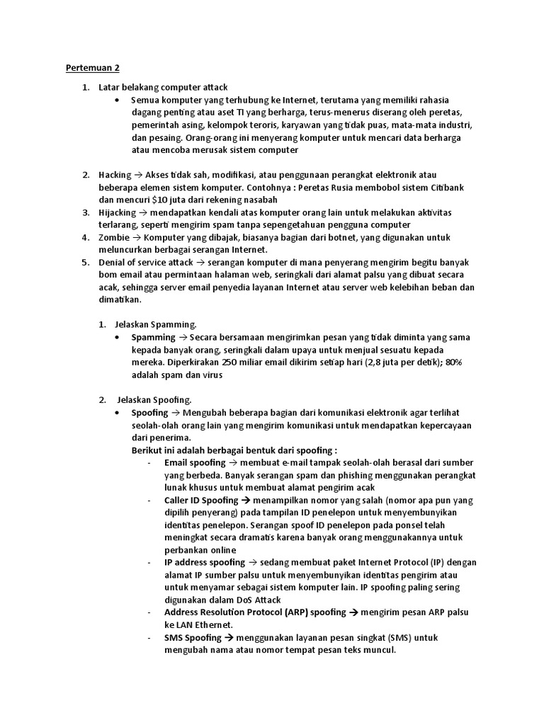 Pertemuan 2 Sia 2 | PDF