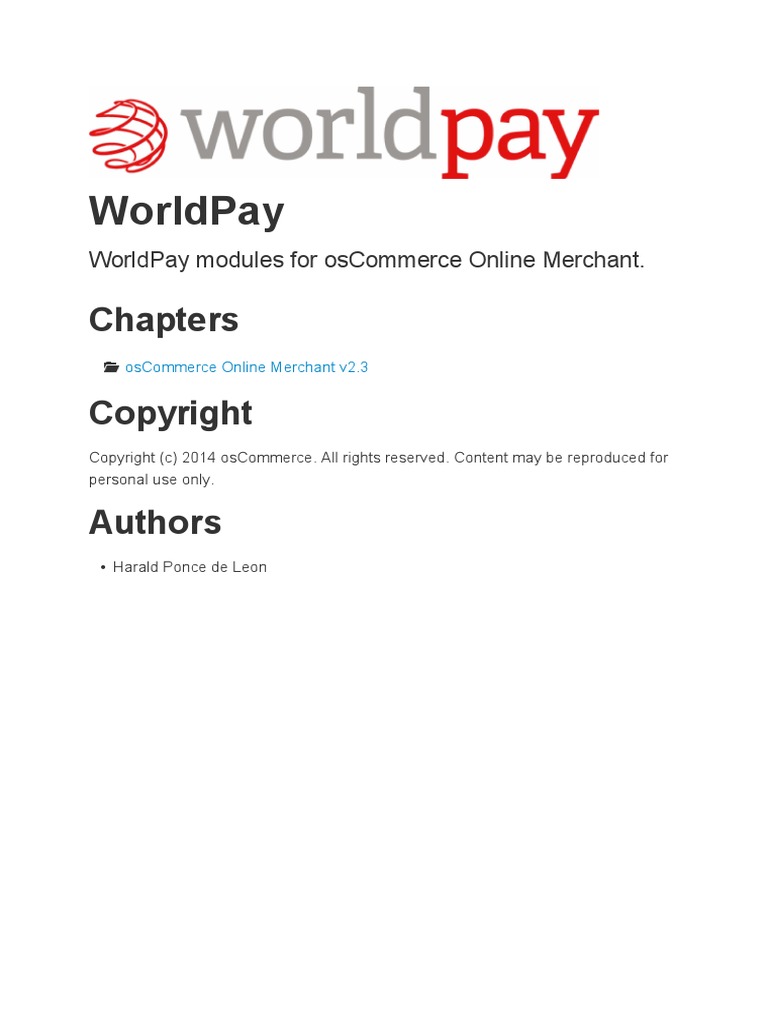 Worldpay | PDF | Point Of Sale | Database Transaction