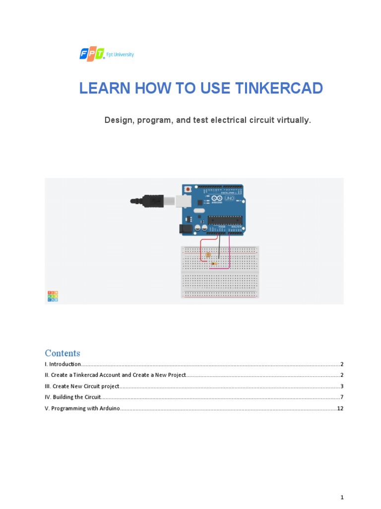 Learn How To Use Tinkercad: Design, Program, and Test Electrical ...