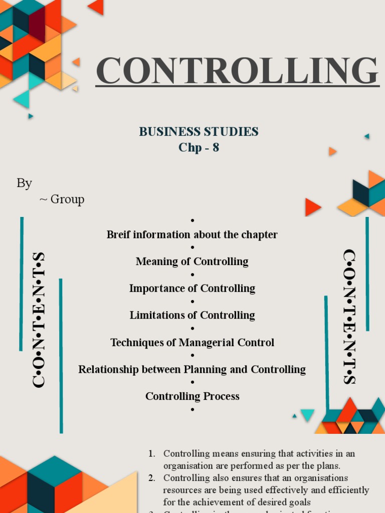 Controlling in Business Management | PDF | Budget | Return On Investment