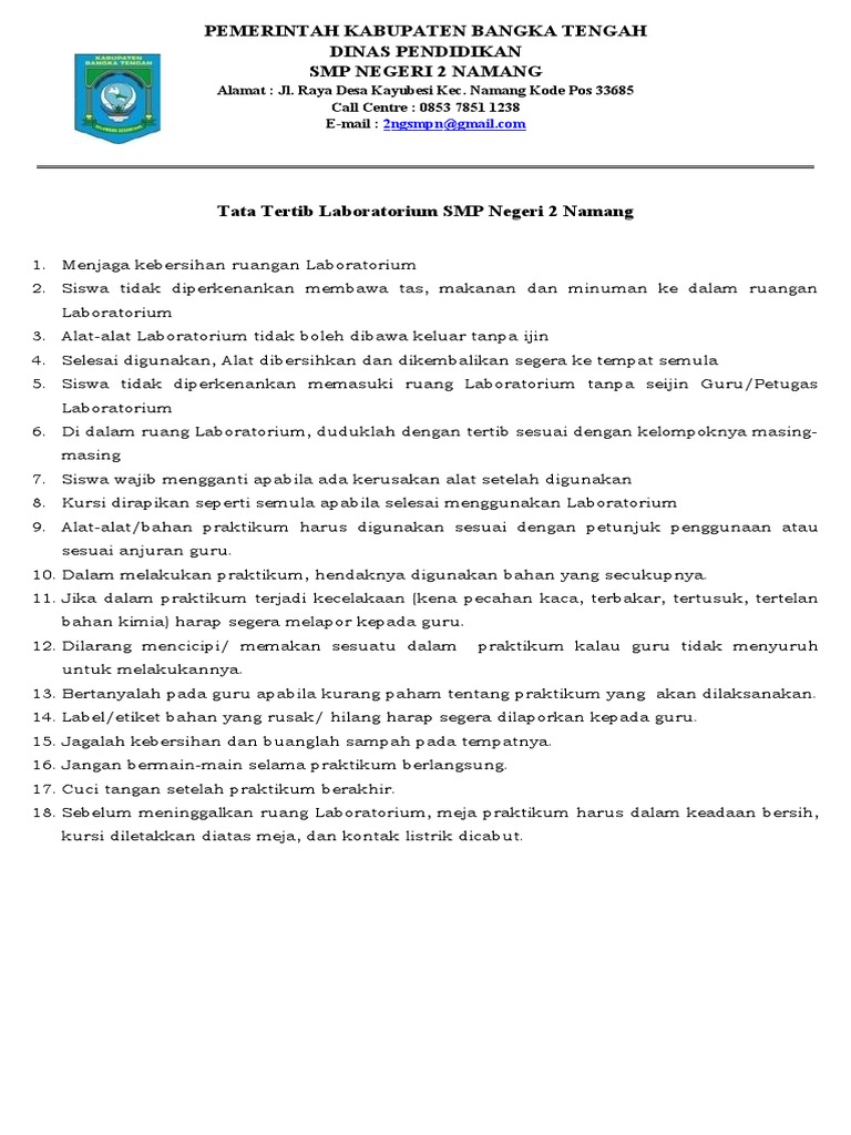 Tata Tertib Dan SOP | PDF