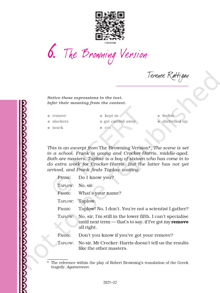 The Browning Version: An Analysis of Characters and Relationships in the British Boarding School ...