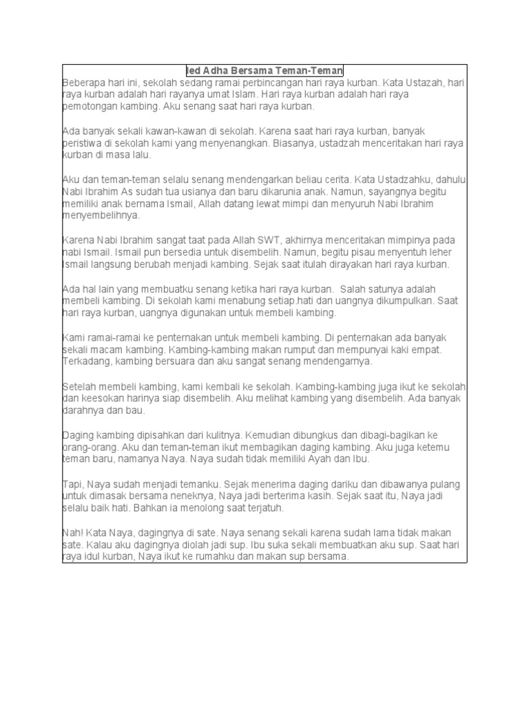 Ied Adha Bersama Teman | PDF