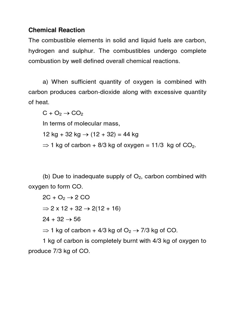 Combustion Stoichiometry | PDF | Combustion | Carbon Monoxide