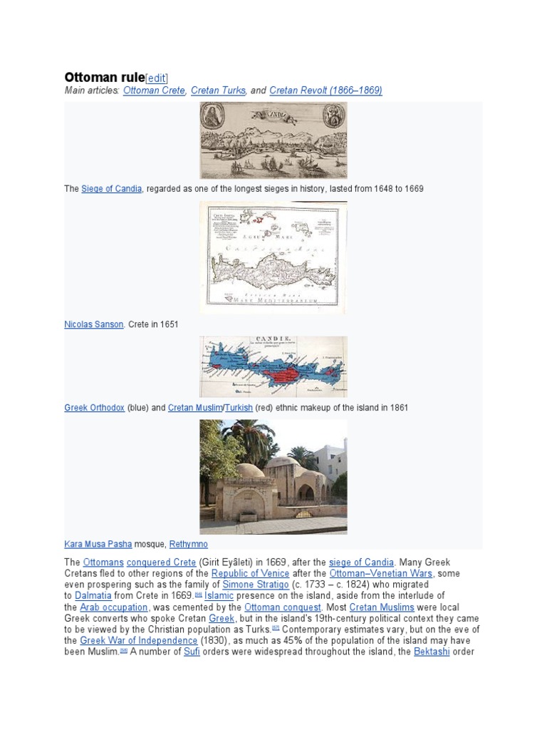 Ottoman Rule: Ottoman Crete Cretan Turks Cretan Revolt (1866-1869 ...