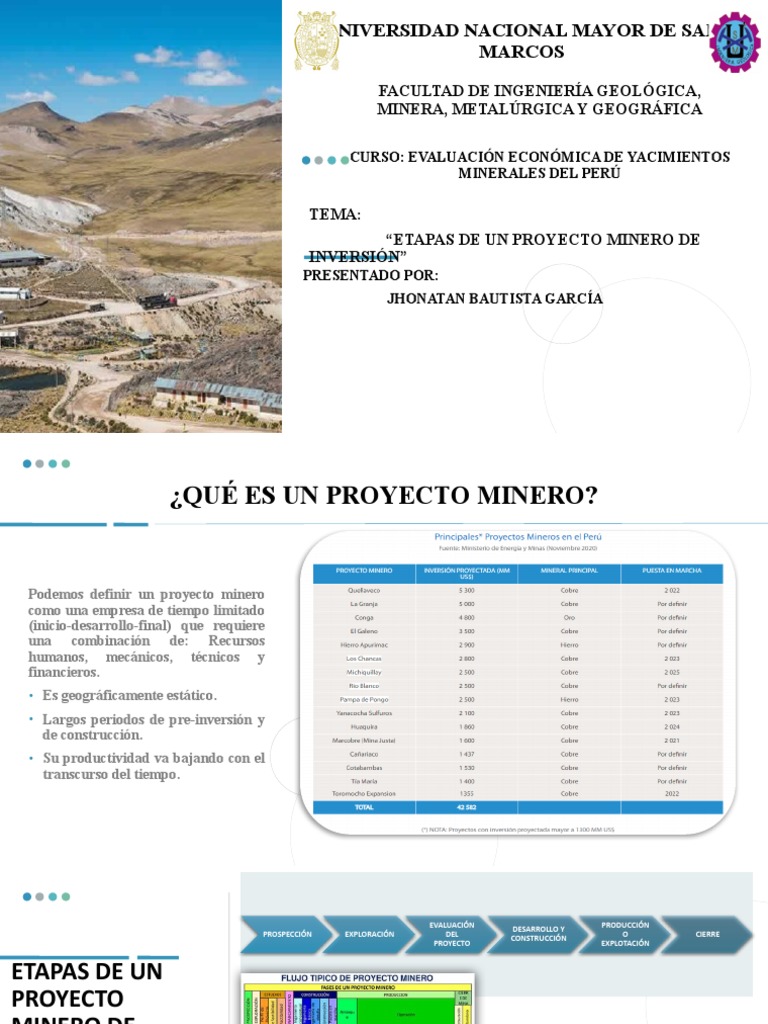 Etapas de un Proyecto Minero en Perú | PDF | Minería | Cobre