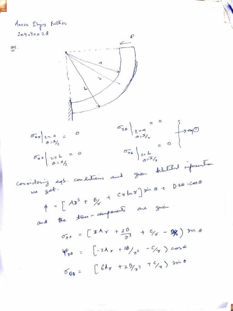 Assignment 5 Advanced Solid Mechanics Pdf