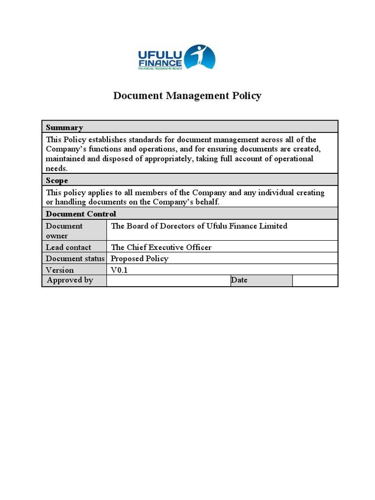 Document Management Policy | PDF | Computer File | Computer Data Storage