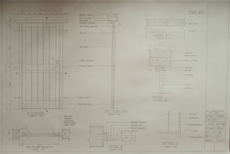 Ledge Batten Frame Door (Building Construction) | PDF