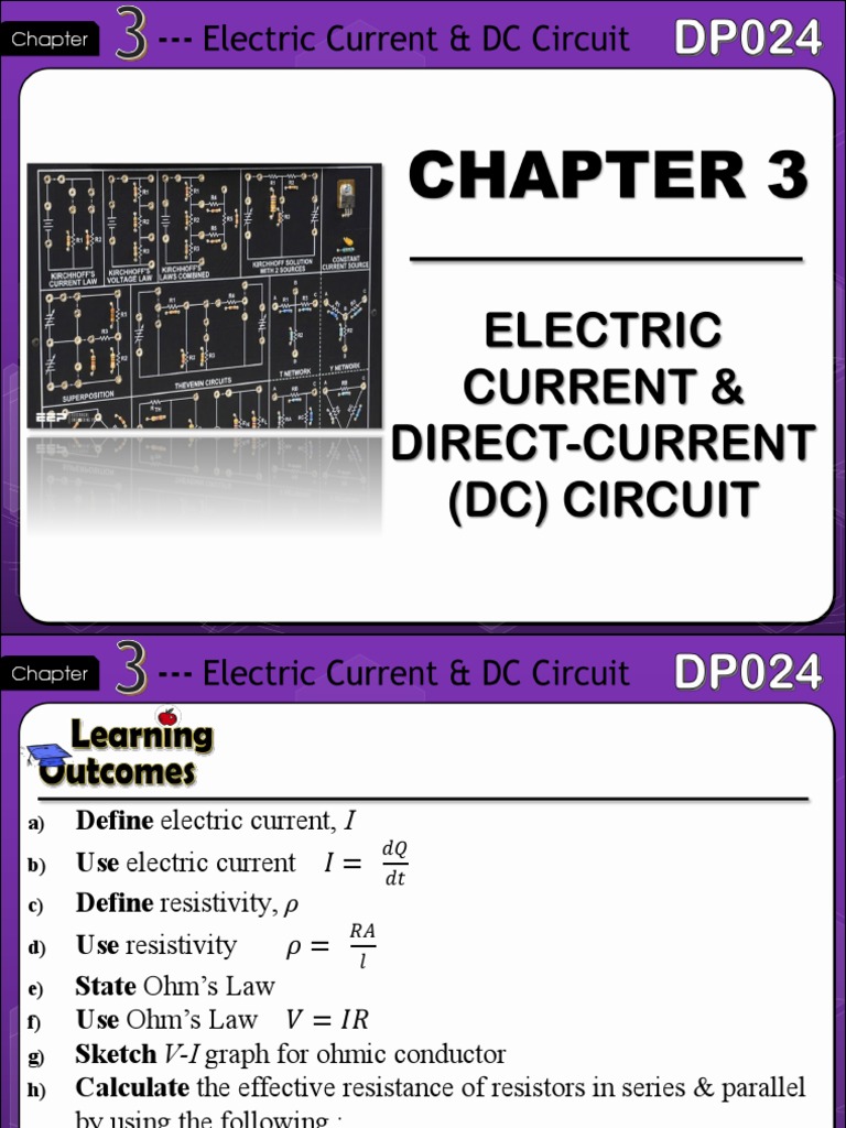 DP024 Chapter 3 Electric Current and Direct Current Circuit | PDF | Electrical Resistance And ...