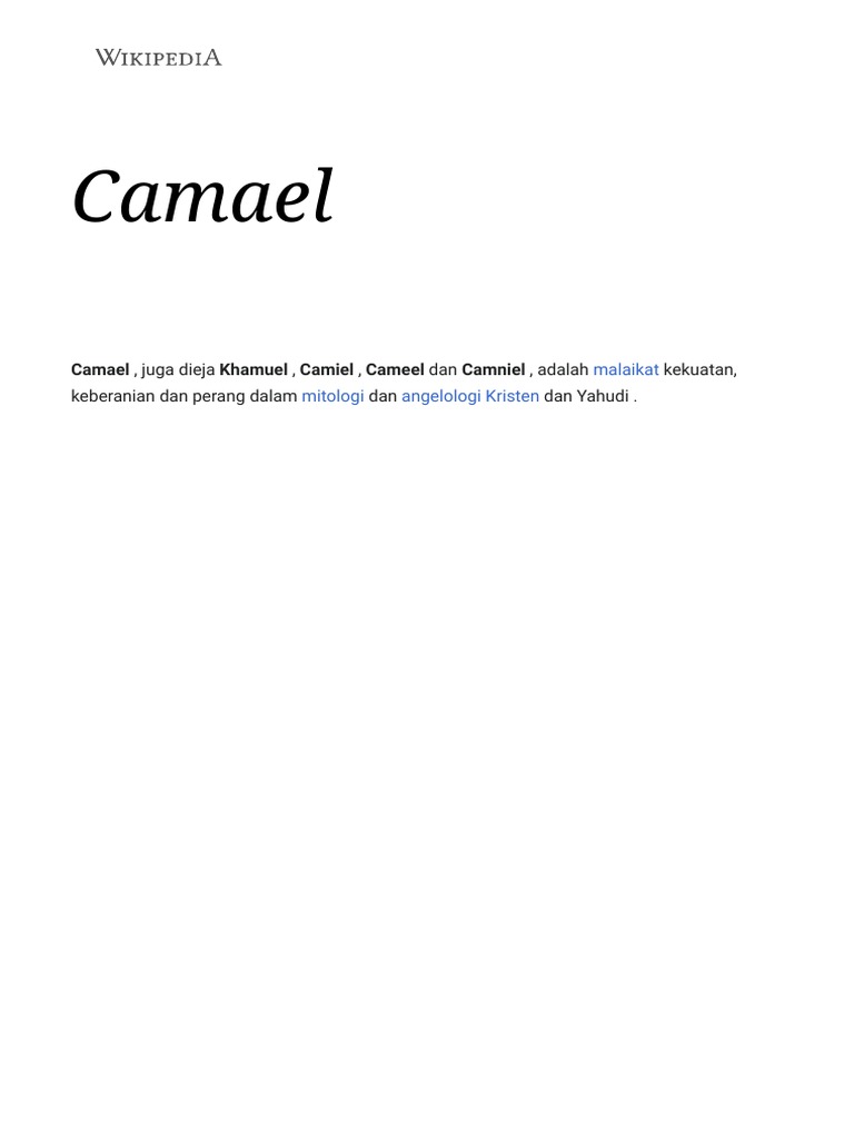 Malaikat Agung Camael dalam Mitologi | PDF