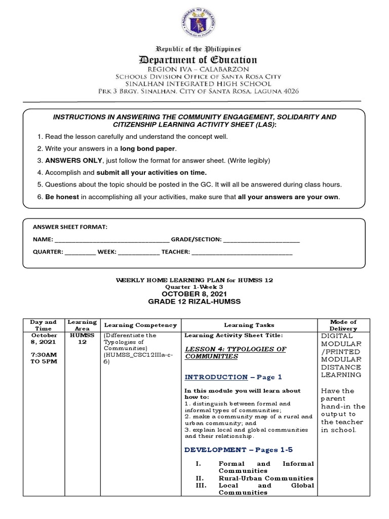 Analyzing Typologies of Communities: A Guide to Differentiating Formal ...