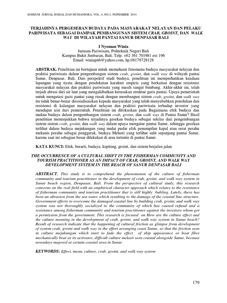Soshum Jurnal Sosial Dan Humaniora, Vol. 4, No.3, Nopember 2014 | PDF