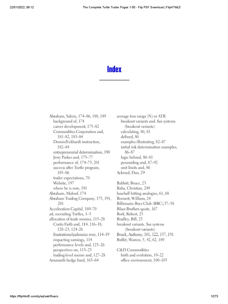 The Complete Turtle Trader Pages 1-50 | PDF