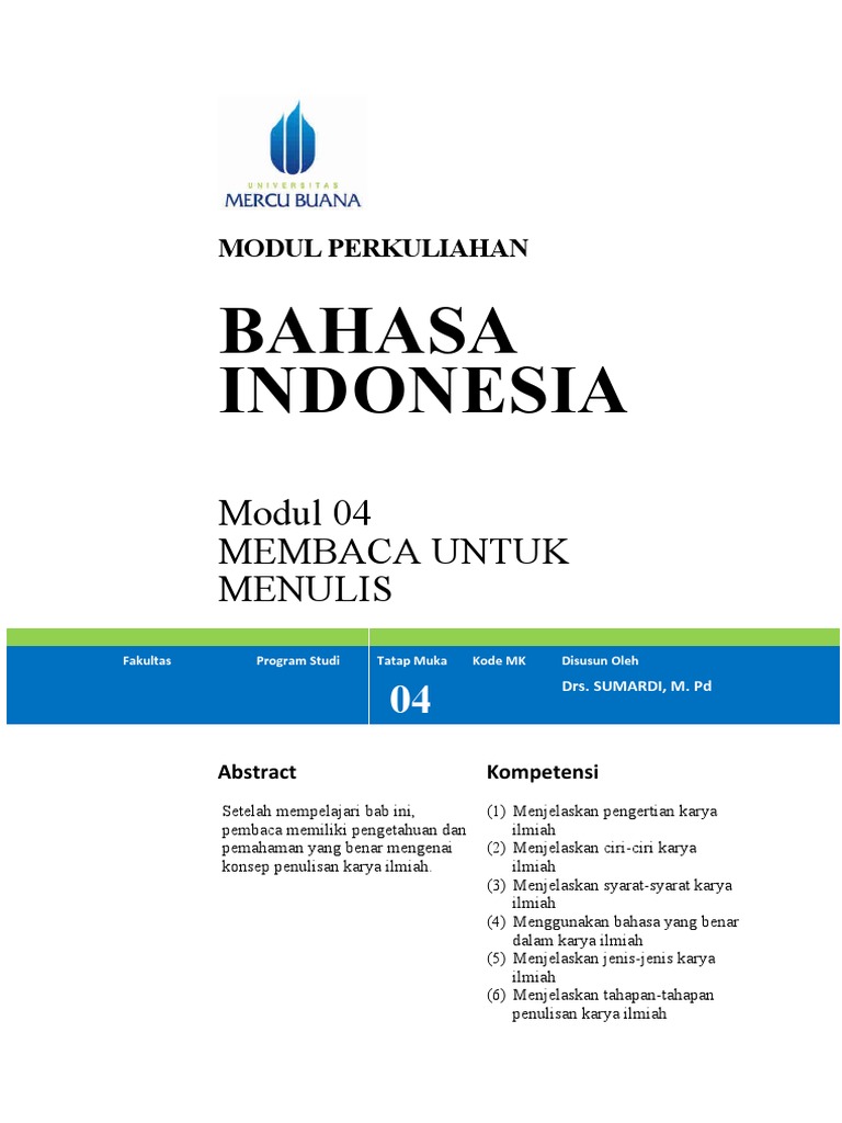Modul 4 Membaca Untuk Menulis | PDF