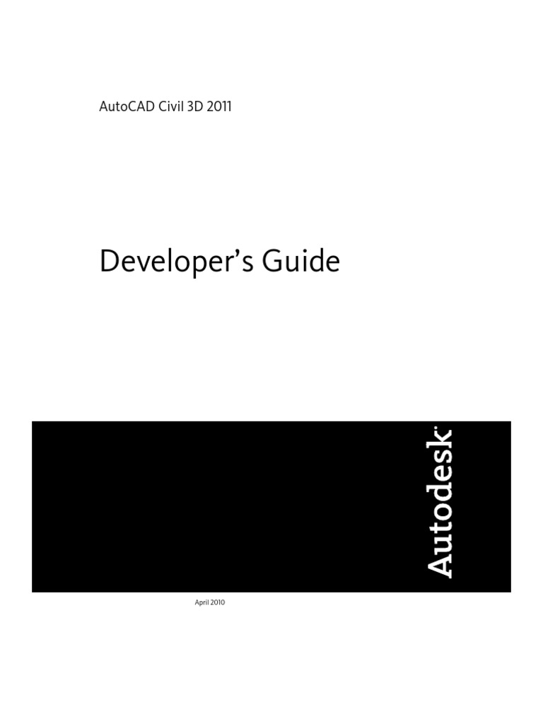 AutoCAD Civil 3D 2011 Developer S Guide | PDF | Auto Cad | Autodesk