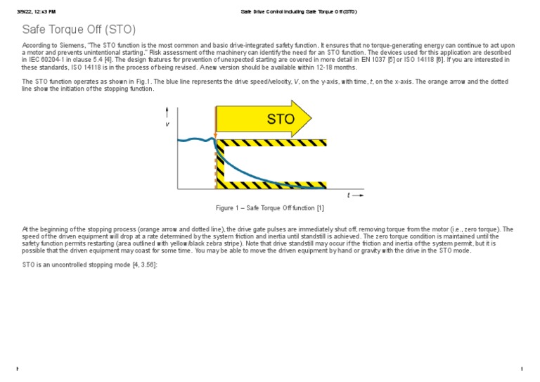 Safe Torque Off (STO) | PDF