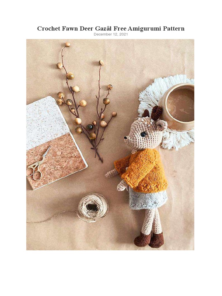 Free Crochet Fawn Deer Pattern | PDF | Amigurumi | Crochet