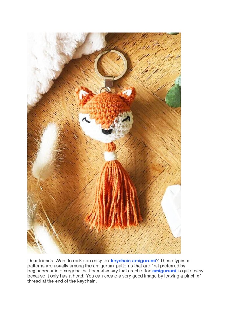 Easy Fox Keychain Amigurumi Guide | PDF