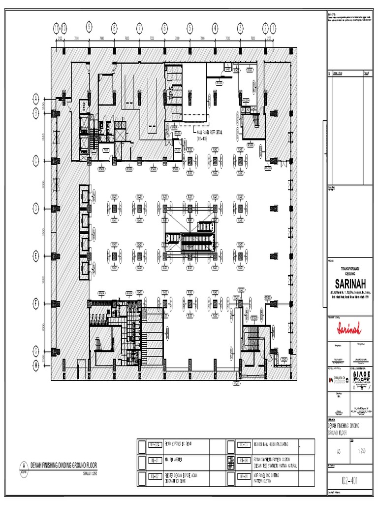 Id2-401 Denah Finishing Dinding Lantai Dasar | PDF
