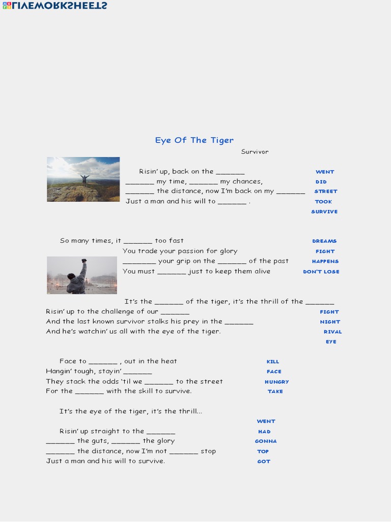 Eye of The Tigers - Song Lesson | PDF