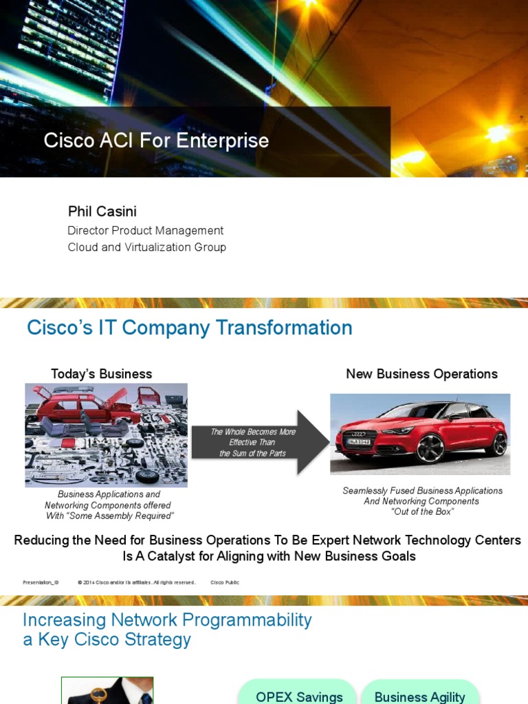 Cisco ACI For Enterprise: Phil Casini | PDF | Cisco Systems | Computer Network