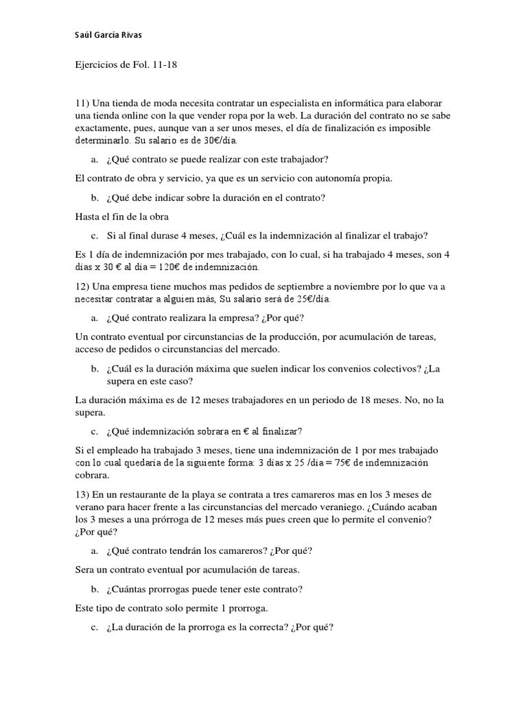 Ejercicios de Fol | PDF