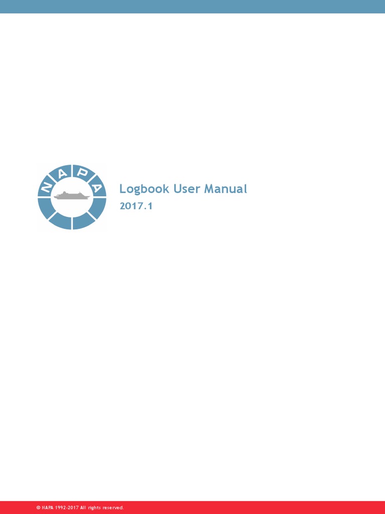 NAPA Logbook 2017 Manual | PDF