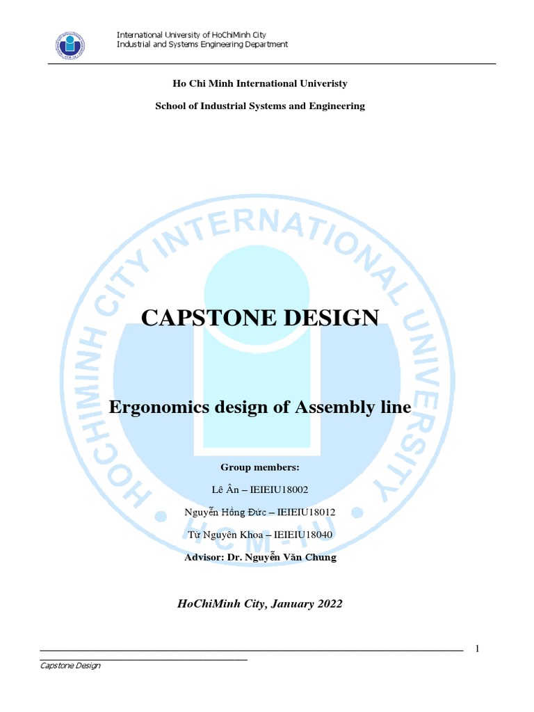 Capstone Design Ergonomics in Assembly Line | PDF