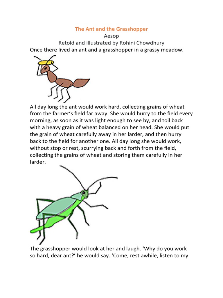 The Ant and The Grasshopper | PDF