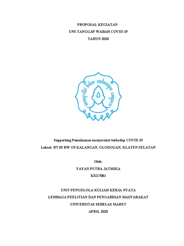 Proposal Kegiatan KKN Uns 1 | PDF