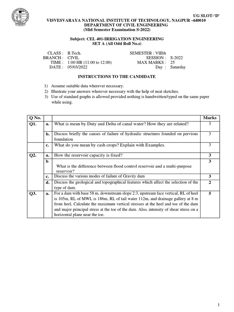 Irrigation Engineering | PDF | Dam | Reservoir