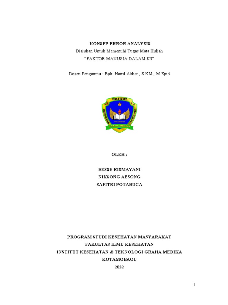 Kel 8 Error Analysis | PDF | Karier & Perkembangan