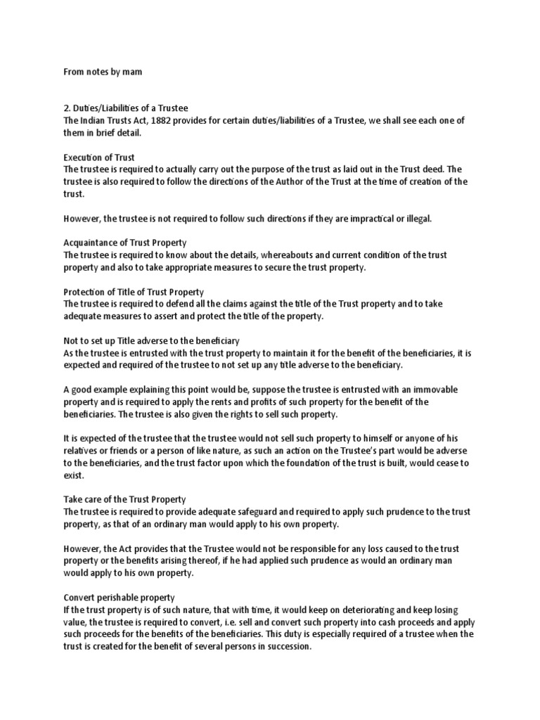Trust Notes | Download Free PDF | Trust Law | Equity (Law)