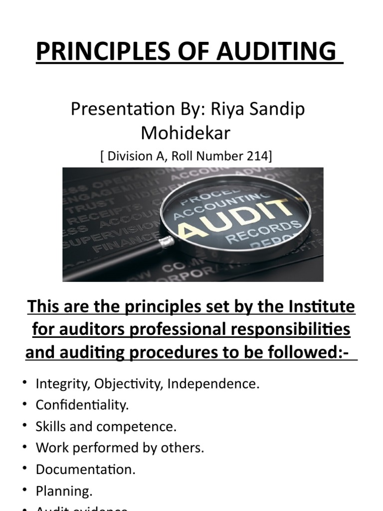 Principles of Auditing | PDF | Audit | Accounting