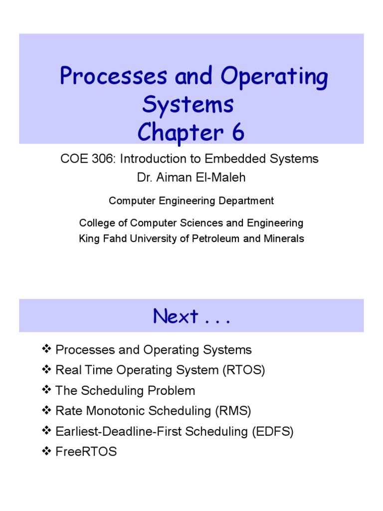 09-Processes and Operating Systems | PDF | Process (Computing) | Scheduling (Computing)