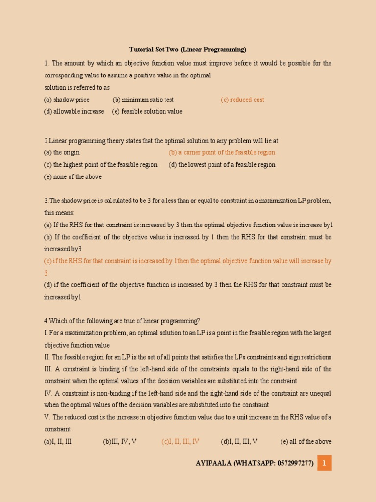 Linear Programming | PDF | Linear Programming | Insurance