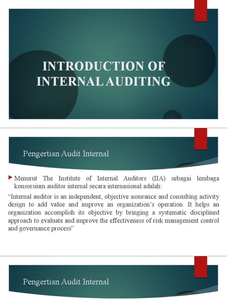 1 Introduction of Internal Auditing | PDF