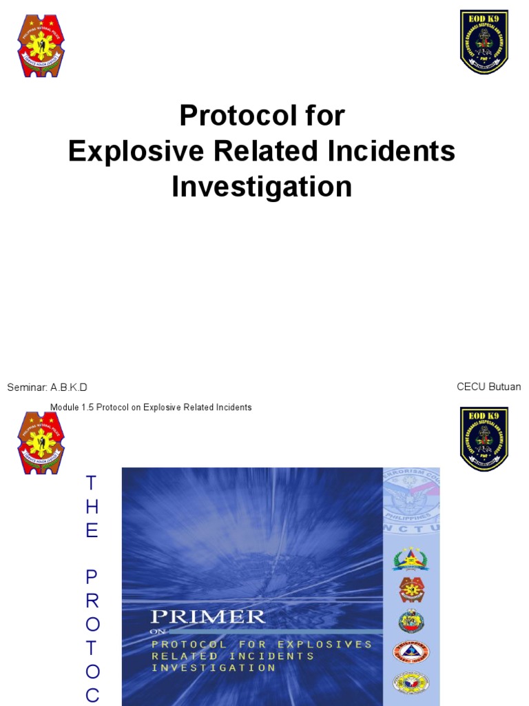 Protocol for Explosive Incident Investigation | PDF | Bomb | Improvised ...