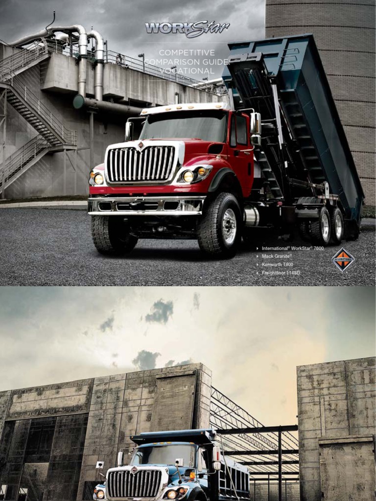 Competitive Comparison Guide: Vocational: International Workstar 7600 Mack Granite Kenworth T800 ...