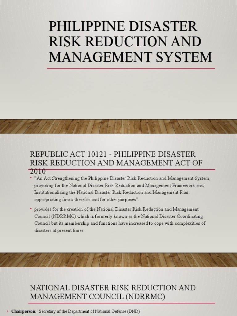 Philippine Disaster Risk Reduction and Management System | PDF ...